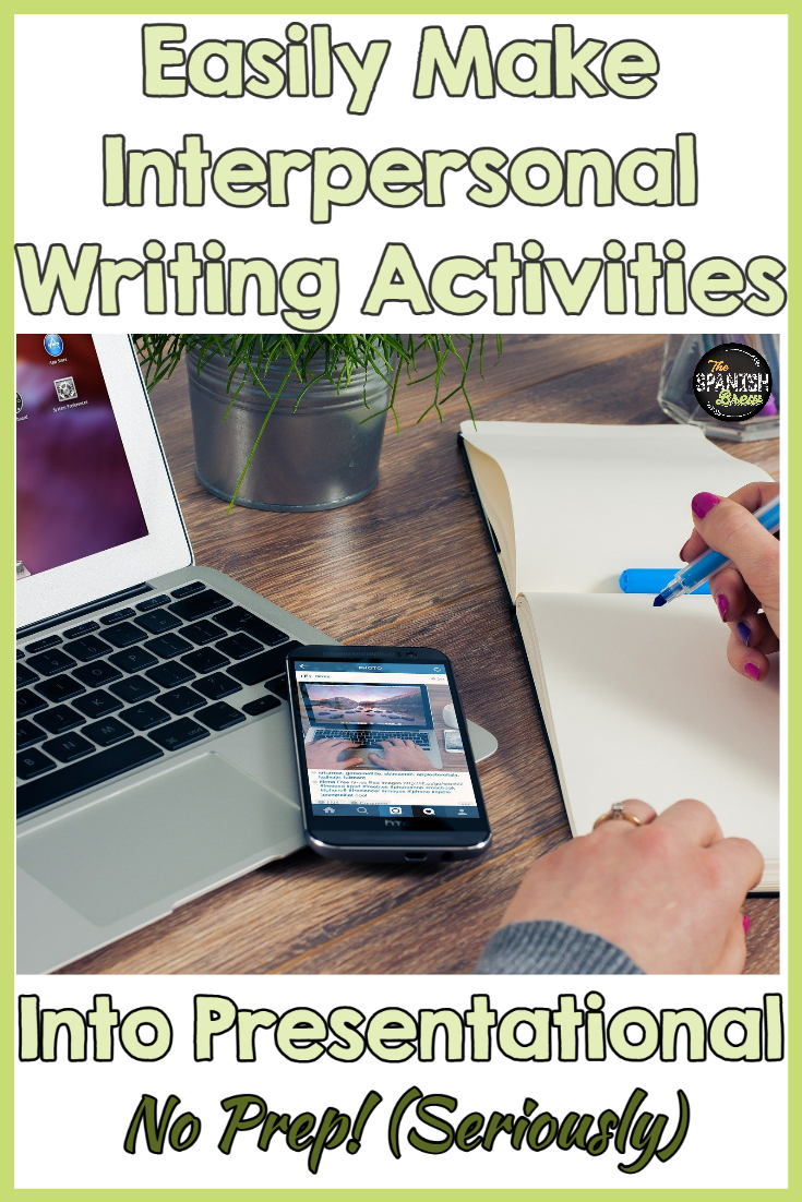 How to Easily Make Interpersonal Writing Activities into Presentational ...
