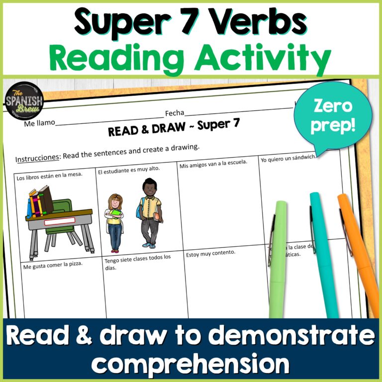 Activities to Master Spanish Super 7 High Frequency Verbs! - The ...