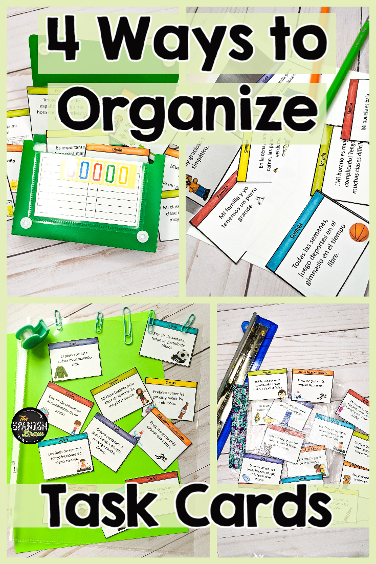 4 Ways to Organize Your Speaking Task Cards - The Spanish Brew