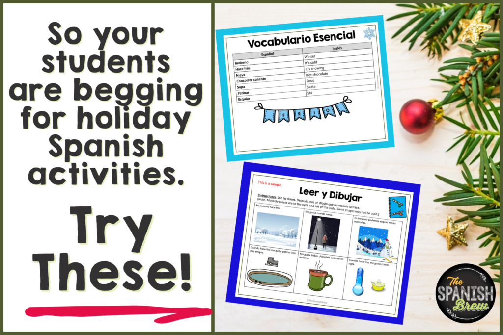 So Your Students are Begging for Holiday Spanish Activities. Try These ...