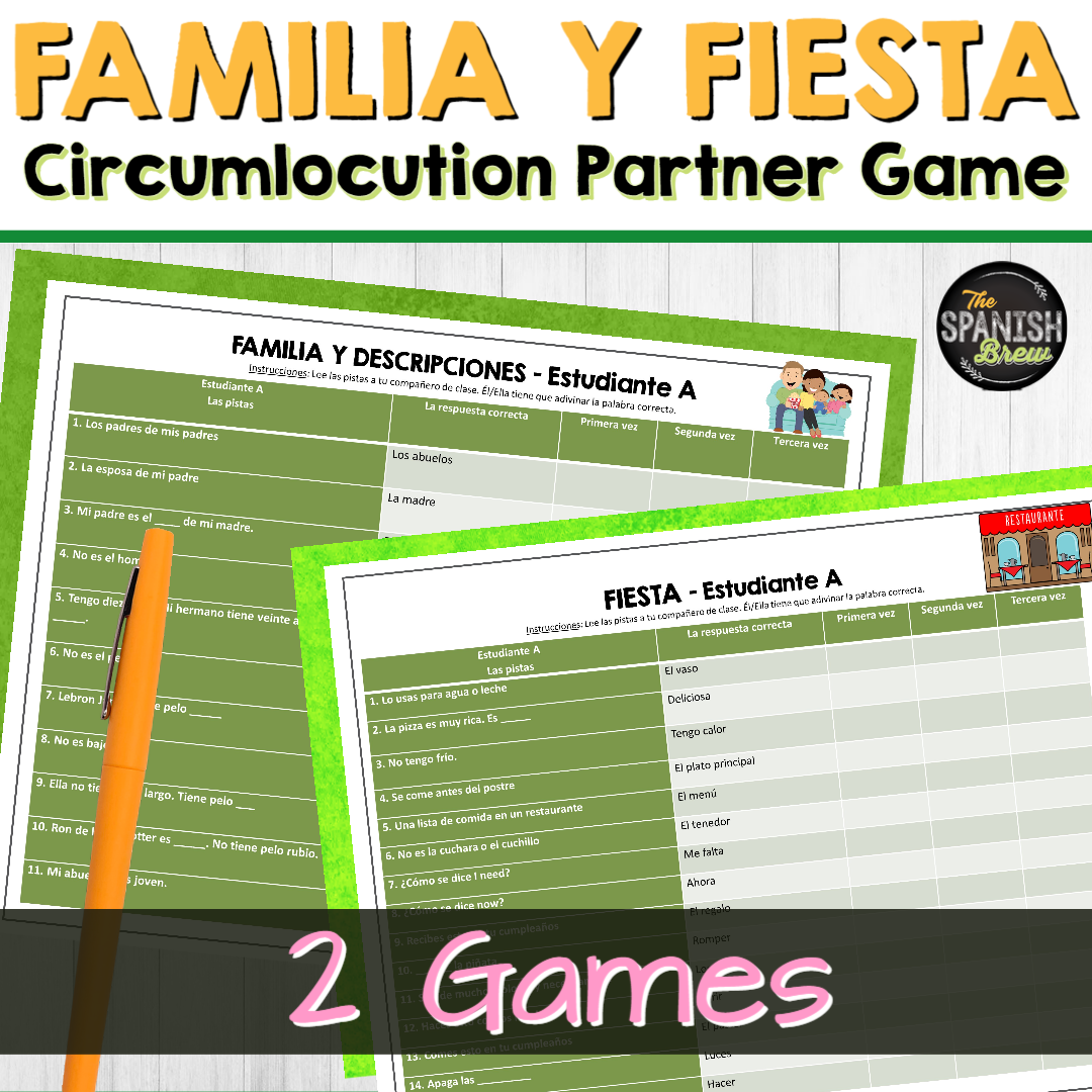 5 Amazing Circumlocution Games for Spanish Class - The Spanish Brew