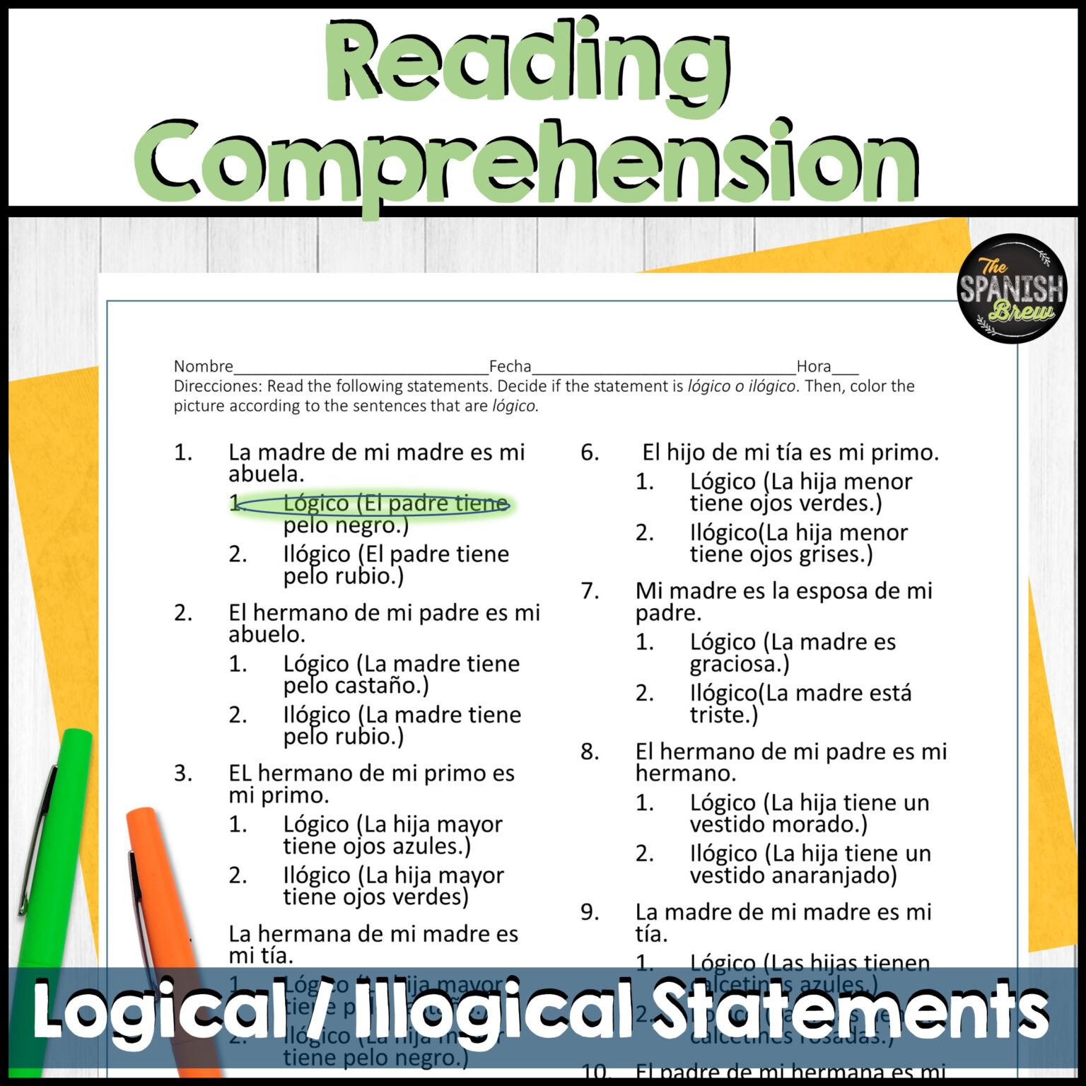 Create Your Own Spanish Glyph Activities in 3 Easy Steps - The Spanish Brew