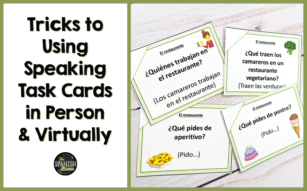 Tricks to Using Speaking Task Cards in Person and Virtually - The ...