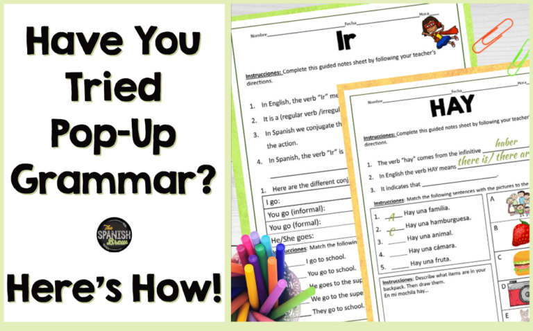 Have you Tried Pop-Up Grammar? Here’s How - The Spanish Brew