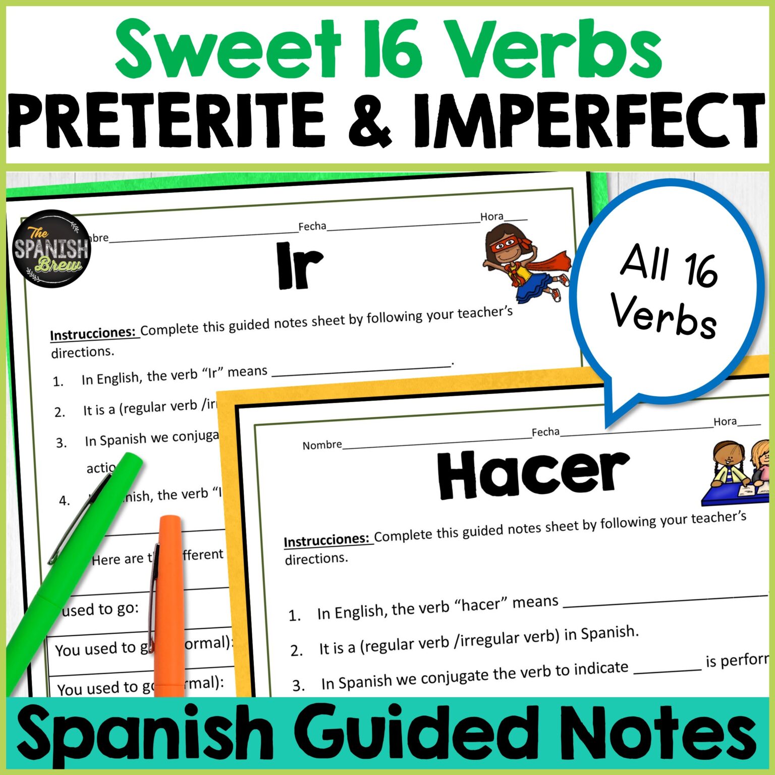 Activities to Master Spanish Super 7 High Frequency Verbs! - The ...