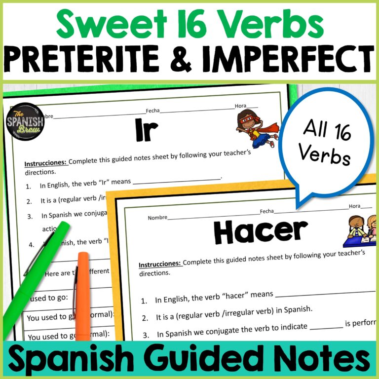 Activities to Master Spanish Super 7 High Frequency Verbs! - The ...