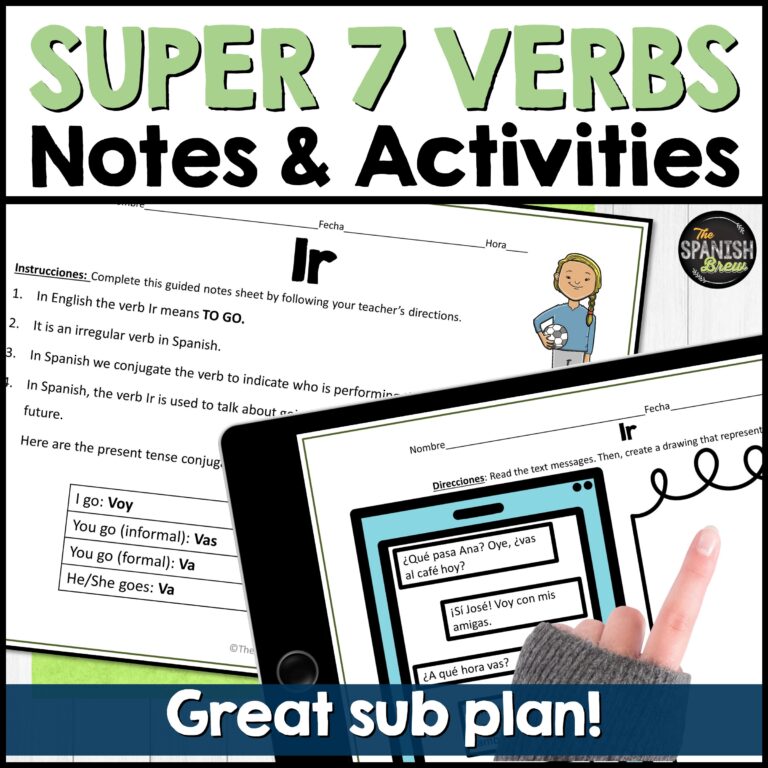 Try These Activities to Teach the Spanish Sweet 16 Verbs - The Spanish Brew