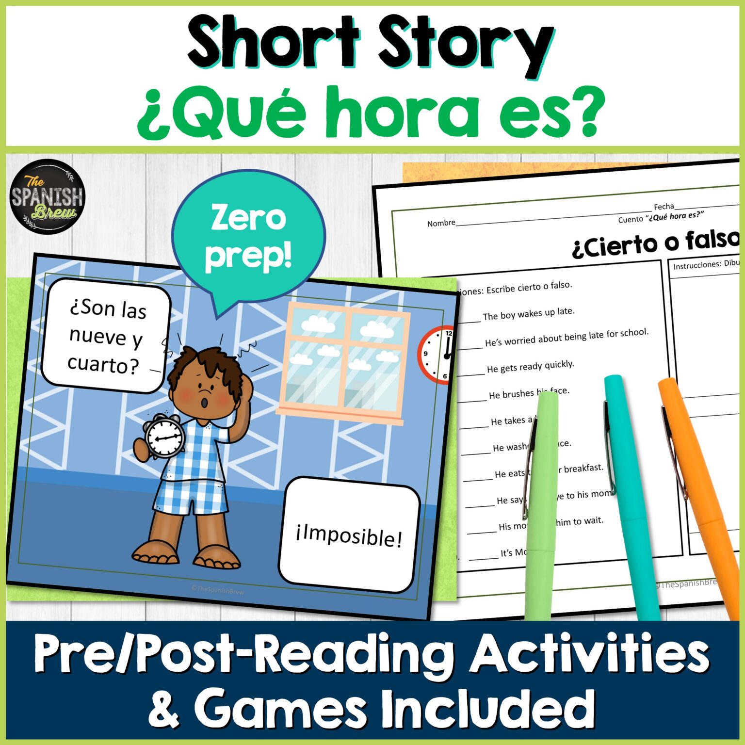 Master Telling Time in Spanish with these Clock Worksheets - The ...