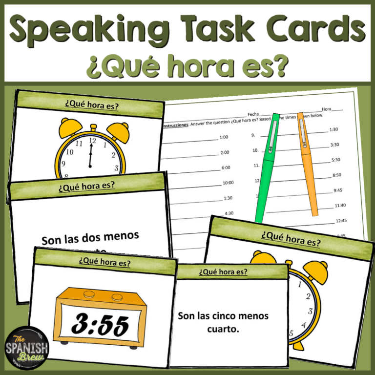Master Telling Time in Spanish with these Clock Worksheets - The ...