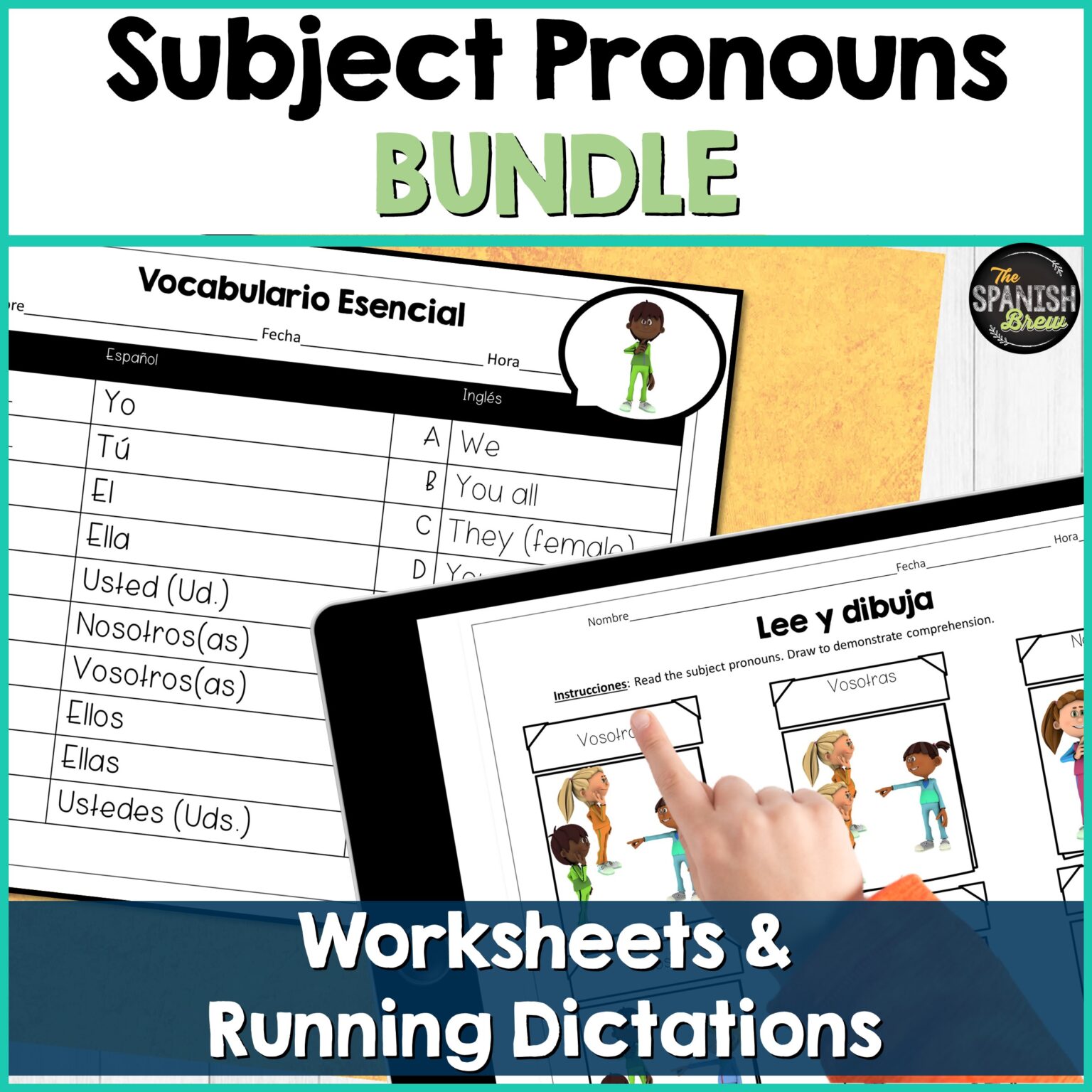 Practice Spanish Subject Pronouns with Fun Worksheets & Activities ...