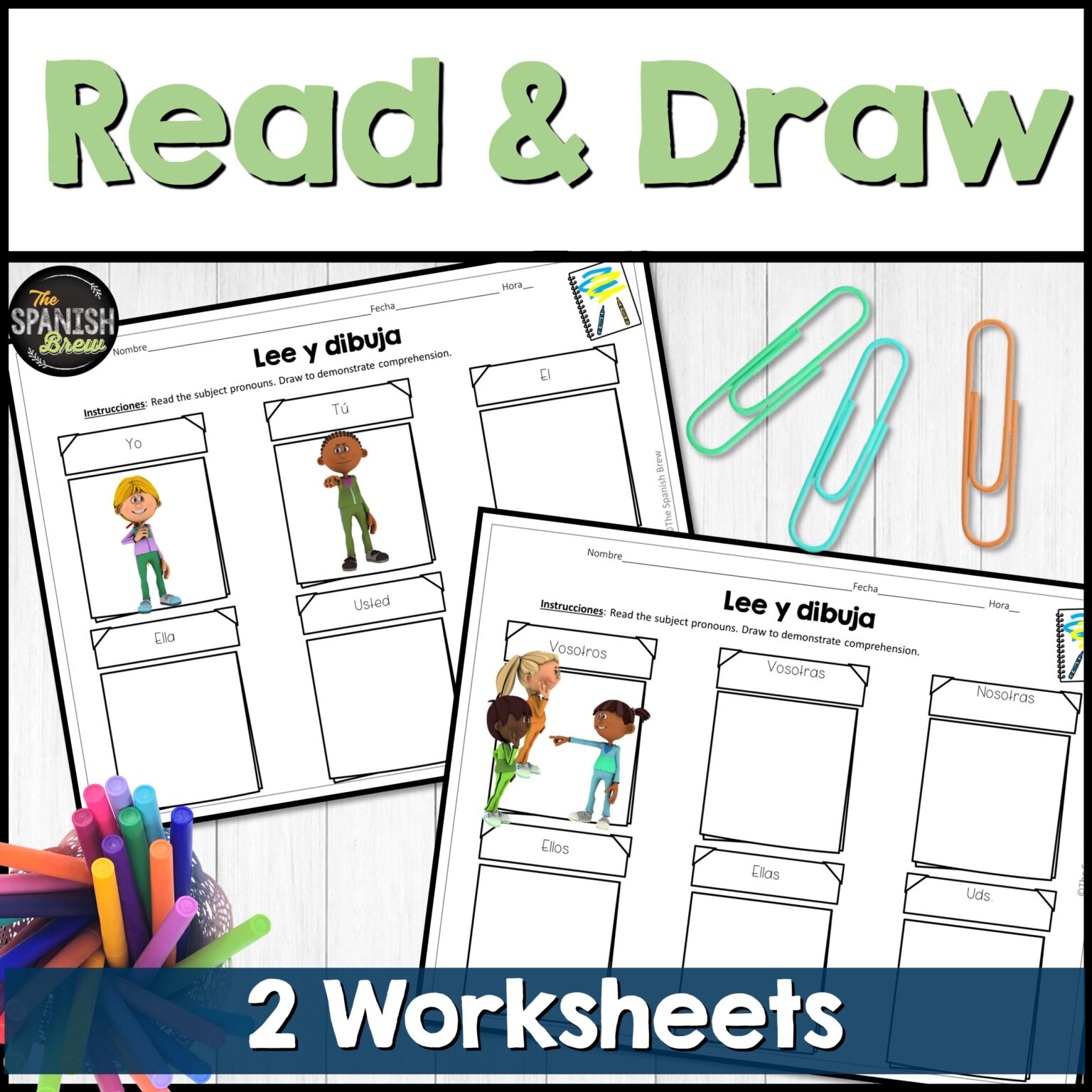 Practice Spanish Subject Pronouns with Fun Worksheets & Activities ...