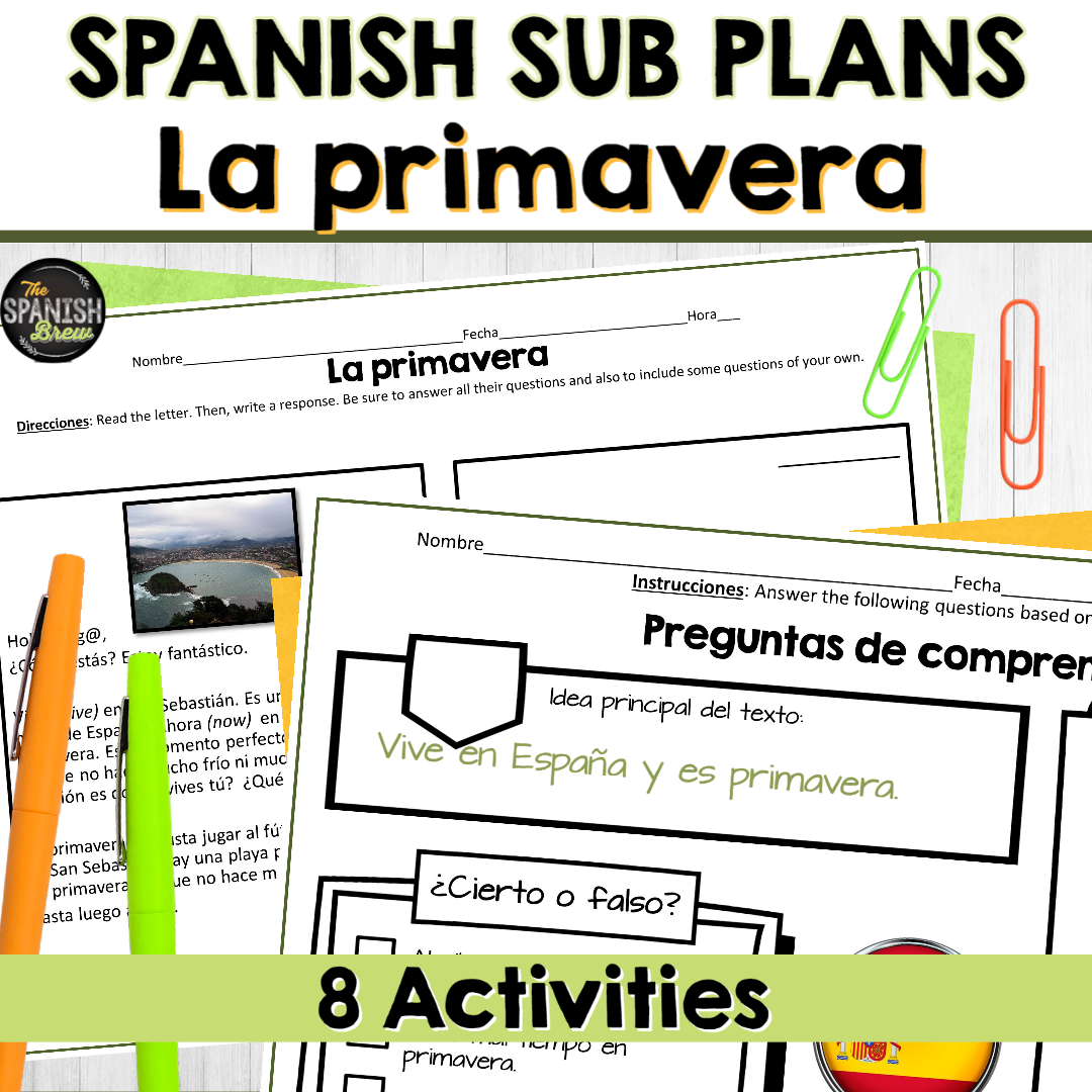 Zero-Prep Emergency Spanish Sub Plans That Save Your Sanity - The ...