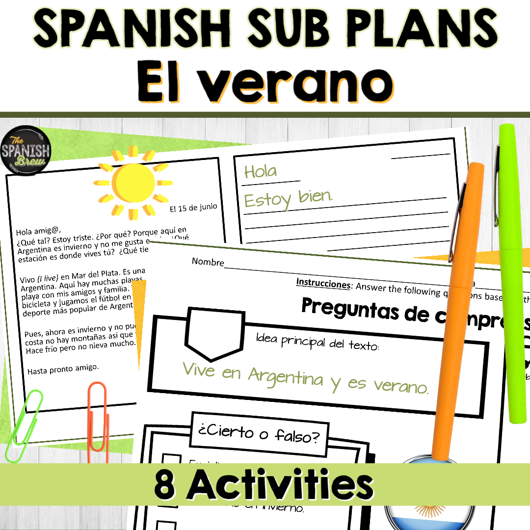 Zero-Prep Emergency Spanish Sub Plans That Save Your Sanity - The ...