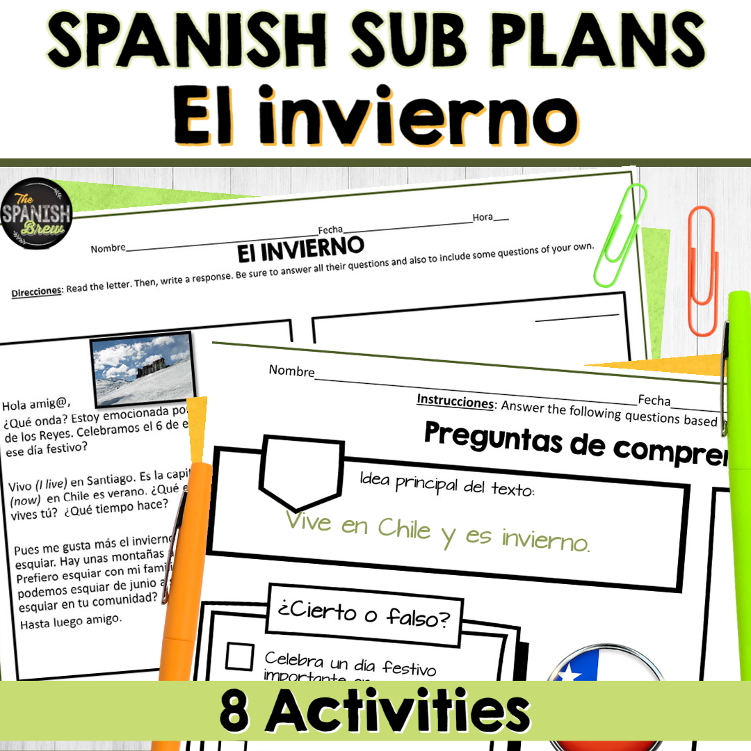 Zero-Prep Emergency Spanish Sub Plans That Save Your Sanity - The ...